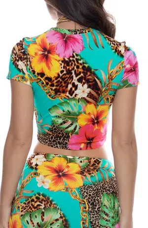 Luli Fama Printed Crop Top
