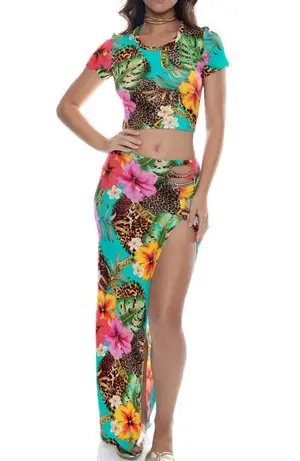 Luli Fama Printed Crop Top