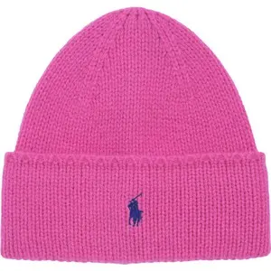 Polo Ralph Lauren Merino Wool Pony Beanie Pink Lace