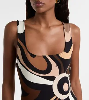 Emilio Pucci Marmo Jersey Mini Dress - Brown