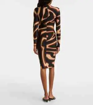 Emilio Pucci Labirinto Jersey Minidress - Brown