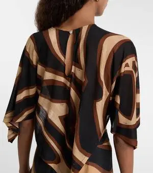 Emilio Pucci Labirinto Wool-blend Blouse