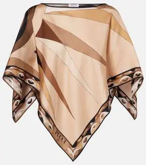 Emilio Pucci Hawaii Silk Satin Cape