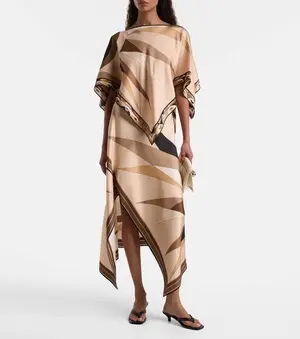 Emilio Pucci Hawaii Silk Satin Cape