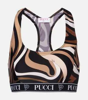 Emilio Pucci Marmo Sports Bra - Brown