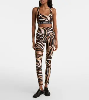 Emilio Pucci Marmo Sports Bra - Brown