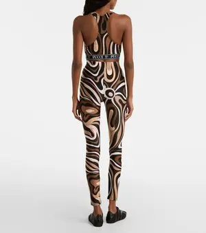 Emilio Pucci Marmo Sports Bra - Brown