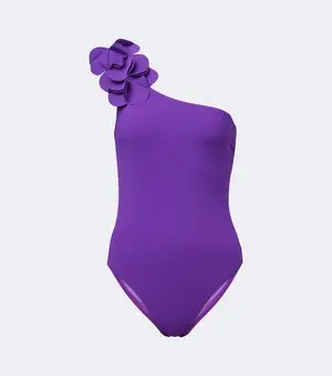 KARLA COLLETTO One-Shoulder Swimsuit Purple