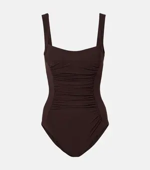 KARLA COLLETTO Basics Ruched Swimsuit - Brown