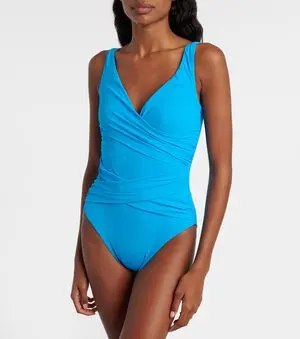 KARLA COLLETTO Basics Draped Swimsuit - Blue