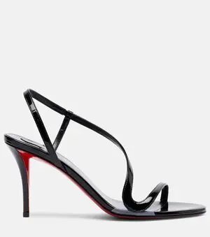 CHRISTIAN LOUBOUTIN Rosa Z 80 Patent Leather Sandals - Black