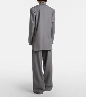 Dries Van Noten Belted Wool-blend Wide-leg Pants