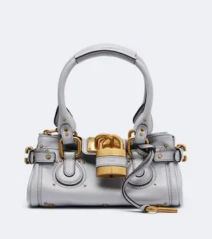 Chloé Paddington Small Leather Shoulder Bag - Grey