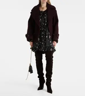 Paris Texas Jessica 105 Suede Over-the-knee Boots - Black