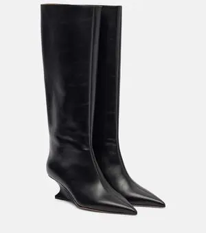 Paris Texas Nina 50 Leather Boots - Black