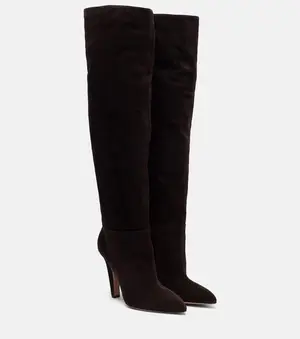 Paris Texas Elsa 100 Suede Over-the-knee Boots - Black