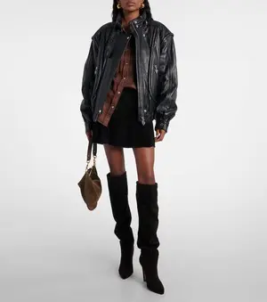 Paris Texas Elsa 100 Suede Over-the-knee Boots - Black