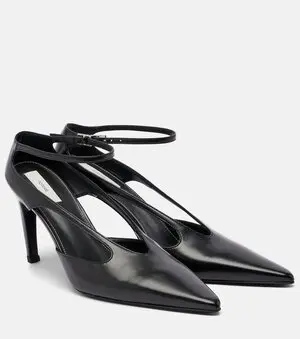 TOTEME Cutout Leather Pumps - Black