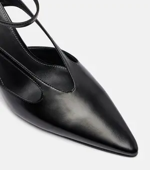 TOTEME Cutout Leather Pumps - Black