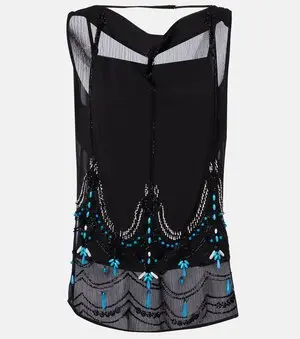 XU ZHI Beaded Jersey Top