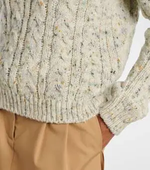 Moncler Cable-knit Wool-blend Sweater