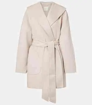 Varley Edgemere Wool-blend Wrap Jacket - Beige