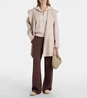 Varley Edgemere Wool-blend Wrap Jacket - Beige