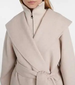 Varley Edgemere Wool-blend Wrap Jacket - Beige