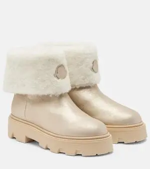 Moncler Gold Tone Boots For Women