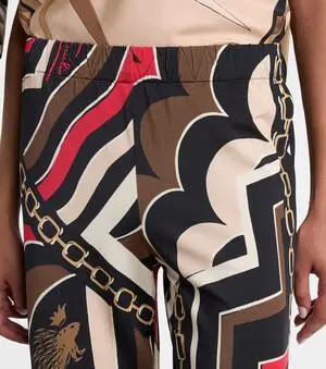 Emilio Pucci Printed Jersey Satin Straight Pants