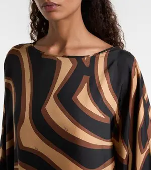 Emilio Pucci Labirinto Silk Kaftan