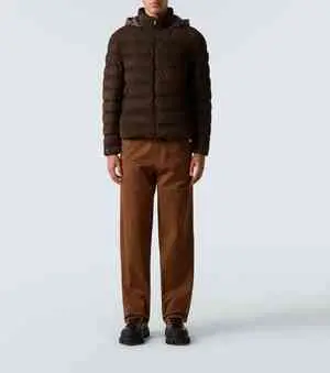 Moncler Arneb Suede Down Jacket