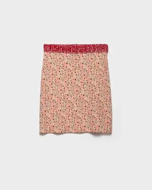 Prada Floral Print Georgette Pencil Skirt
