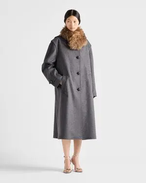 Prada Single-breasted Loden Cloth Coat