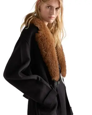 Prada Single-breasted Double Cashwool Coat