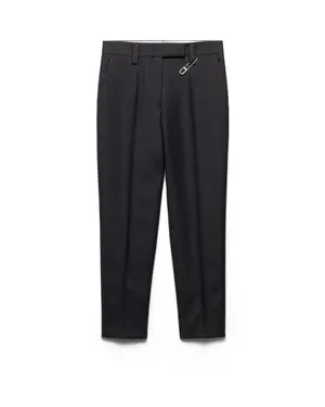 Prada Wool Gabardine Pants With Pin - Grey