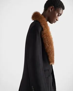 Prada Double Cashwool Double-breasted Coat - Black