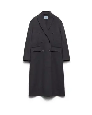 Prada Double Cashwool Double-breasted Coat - Grey