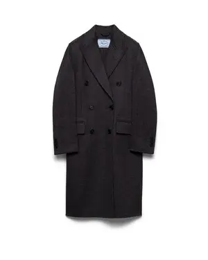 Prada Double Cashwool Double-breasted Coat - Grey