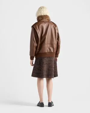 Prada Nappa Leather Bomber Jacket