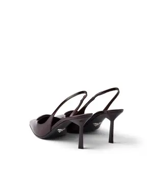 Prada Patent Leather Slingback Pumps - Red
