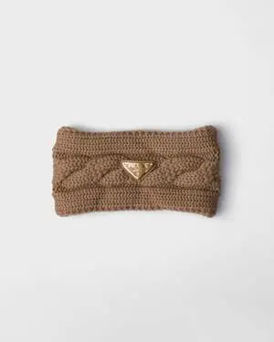 Prada Wool Headband - Camel Brown