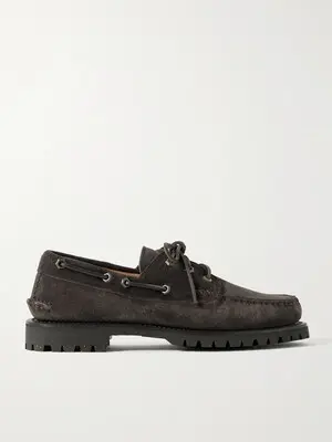 YUKETEN Hex Eye Suede Boat Shoes