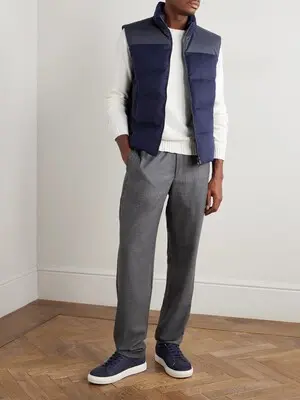Sease Reversible Quilted Shell And Brushed Cashmere Gilet
