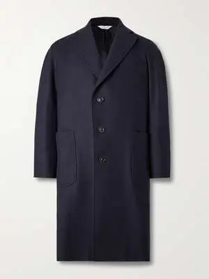 Boglioli Virgin Wool-blend Overcoat - Navy