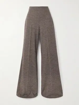 Ralph Lauren Isaiah Houndstooth Wool Wide-leg Pants