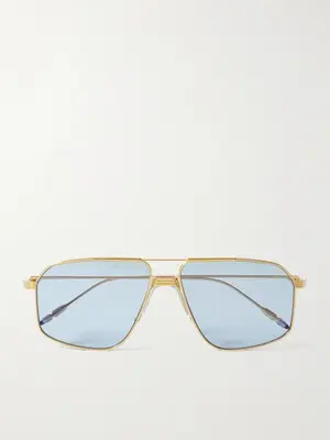 JACQUES MARIE MAGE Jagger Aviator-style Sunglasses - Gold