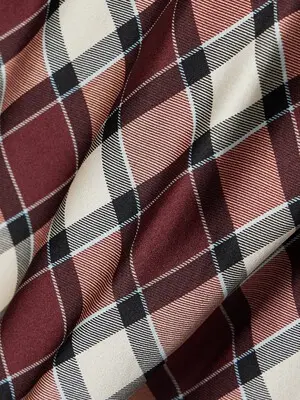 DÔEN Alamere Checked Silk-satin Mini Dress