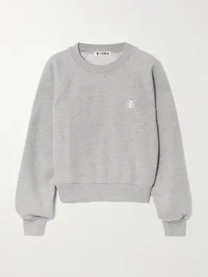 Eterne Embroidered Jersey Sweatshirt - Gray