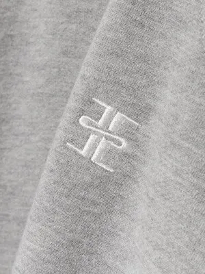 Eterne Embroidered Jersey Sweatshirt - Gray